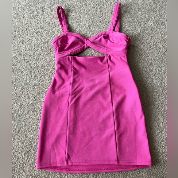 Tobi | Dresses | Tobi Hot Pink Mini Dress With Cutouts | Poshmark